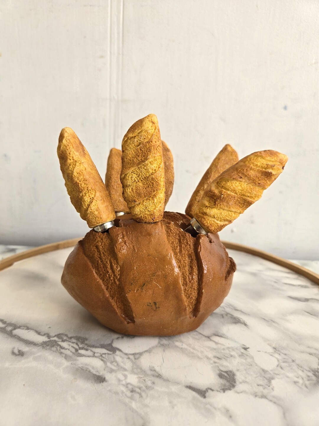 Set of 6 Bread Knives, Butter or Cheese, Vintage of the 90s With Knife ...