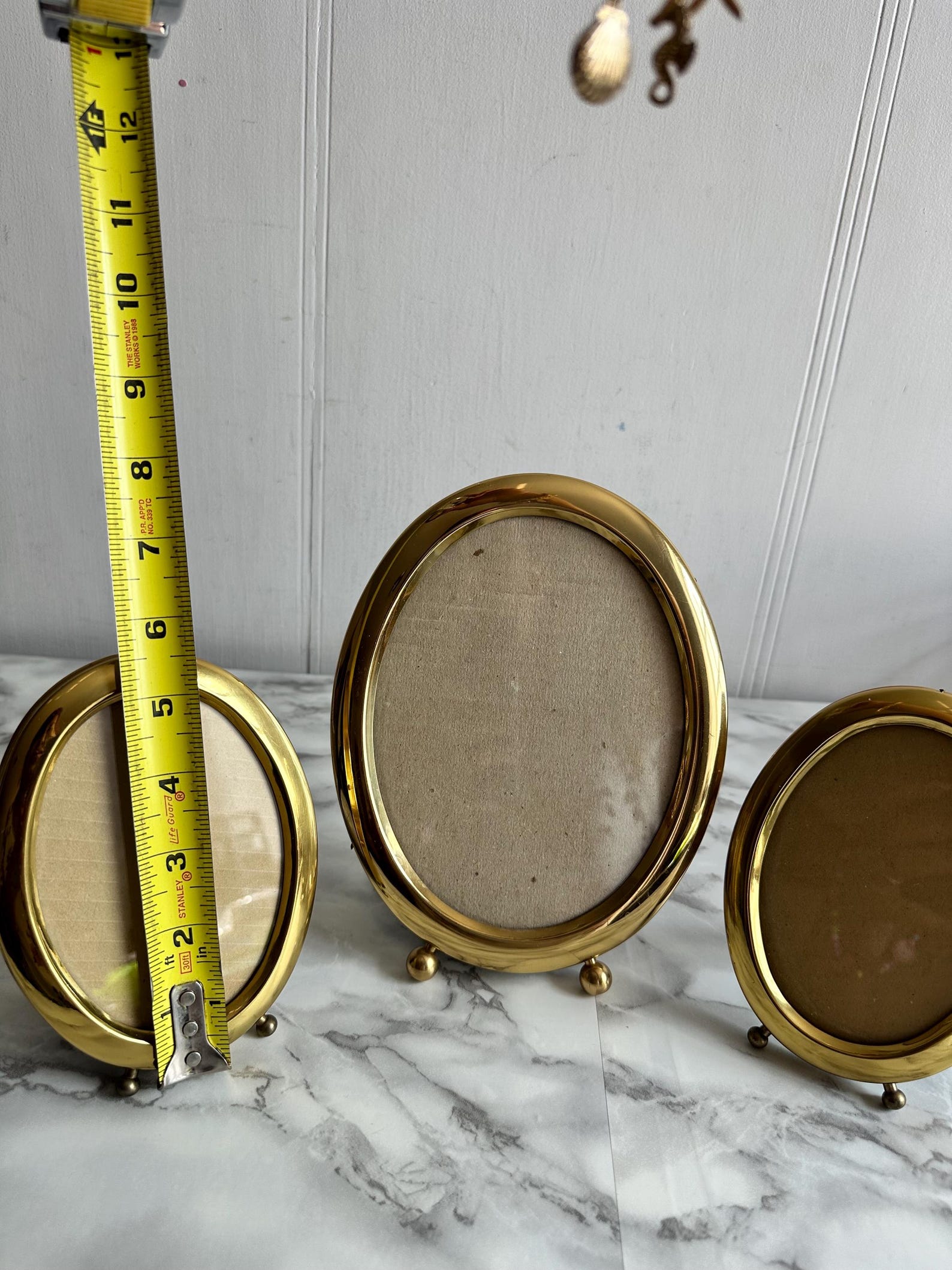 Vintage Brass Oval Photo Frame, Big & Small Frame, Set of 3. - Etsy