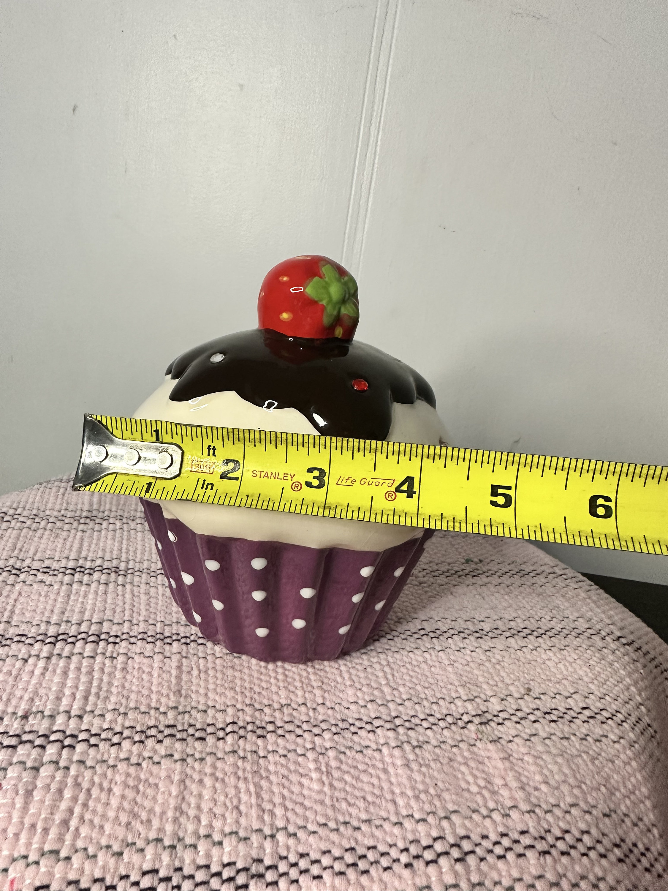 Vintage Cupcake Ceramic Money Bank,ceramic Cupcake Strawberry Topcoin ...