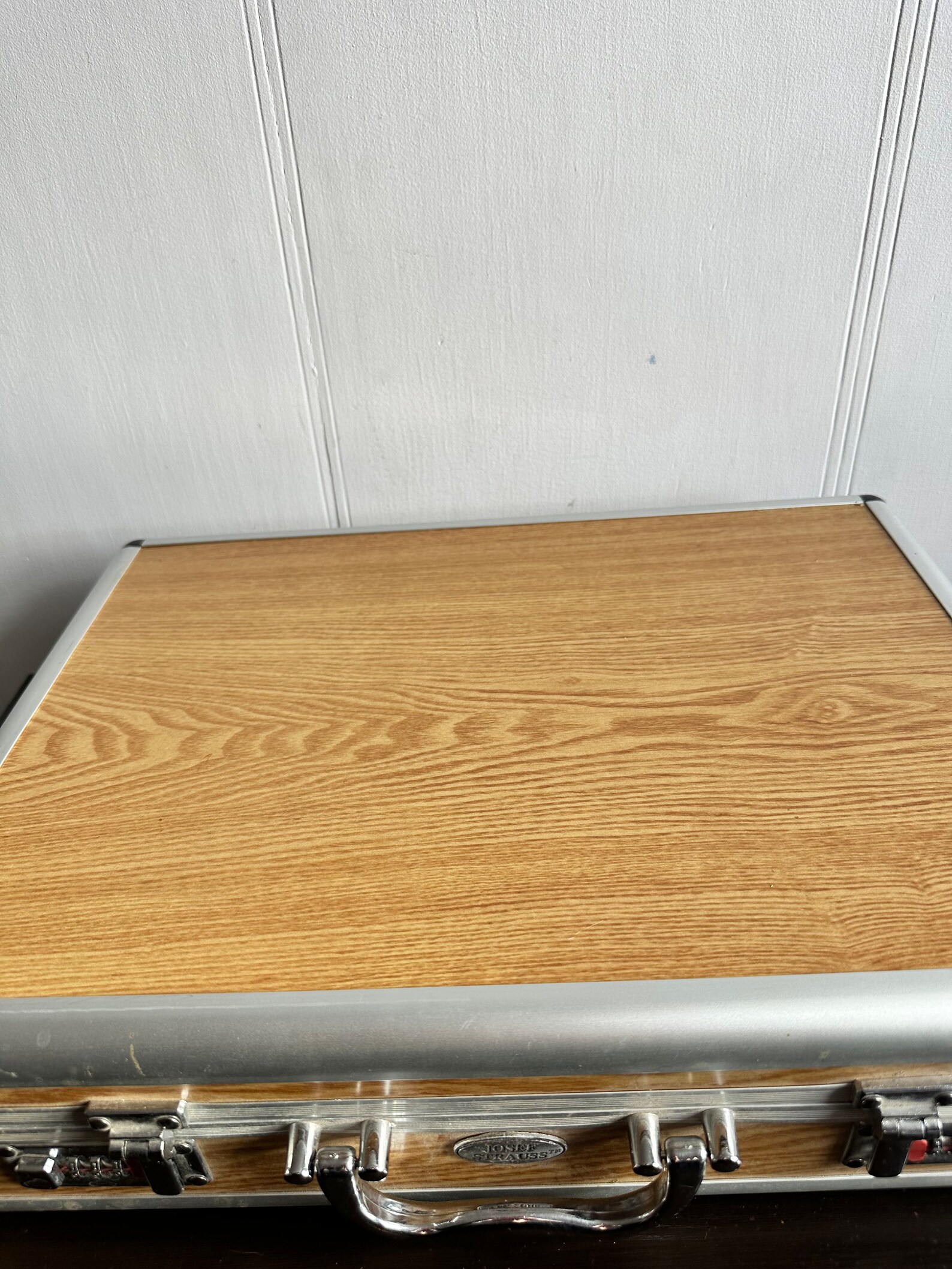 Vintage Hard-shell Briefcase Silver Accents, Brown Attache, Laptop ...