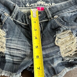 Vintage Distressed Denim Shorts, Frayed Denim Shorts, Low Waisted ...