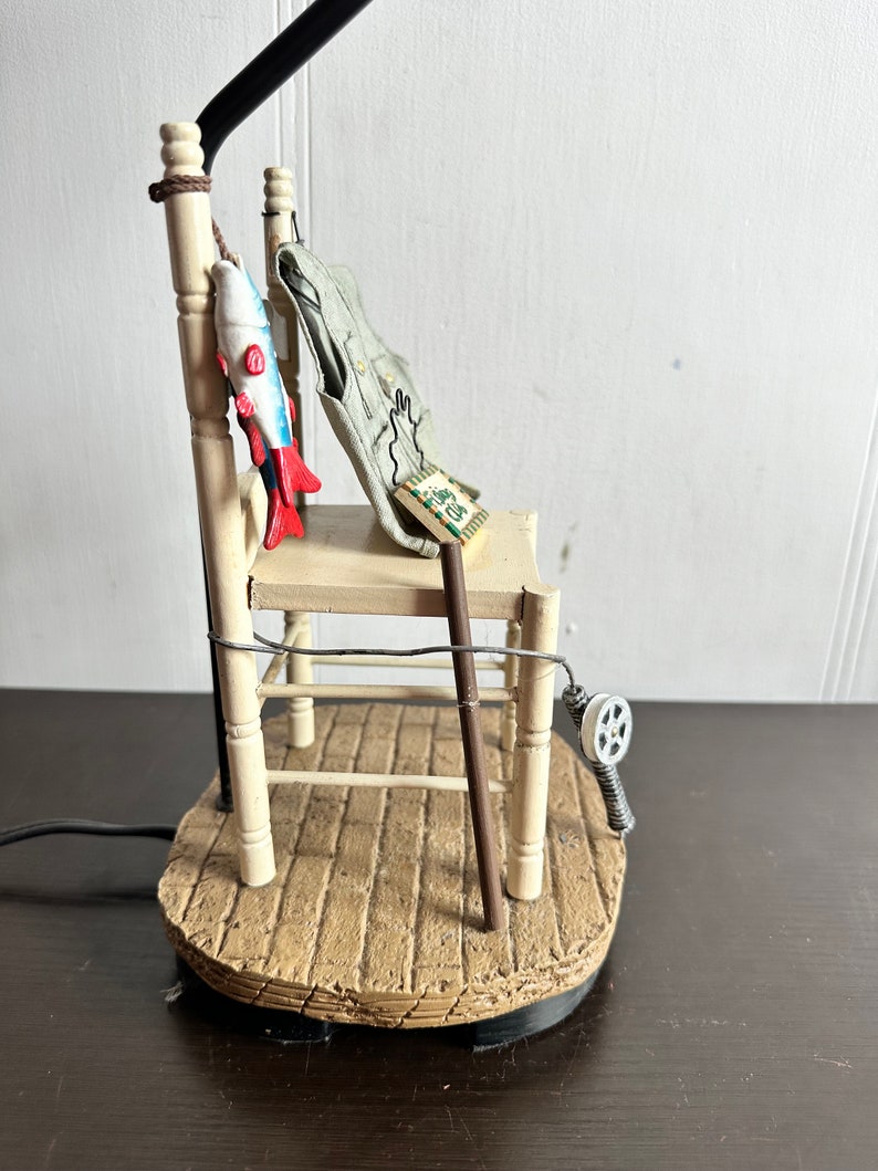 Vintage Fishing Lamp, Fishing Decor, Cabin Decor, Fishing, Fishing Rod ...