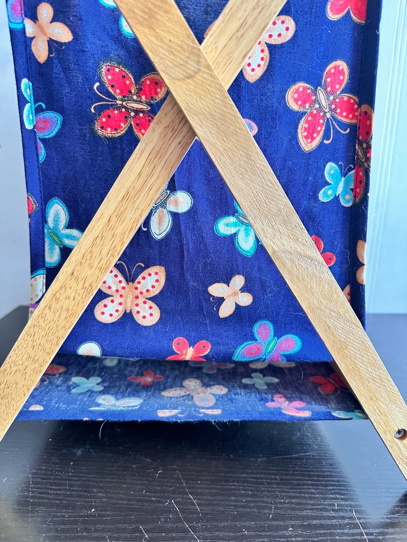 Vintage Foldable Yarn Caddy, Storage Organizer, Knitting Basket, Yarn ...