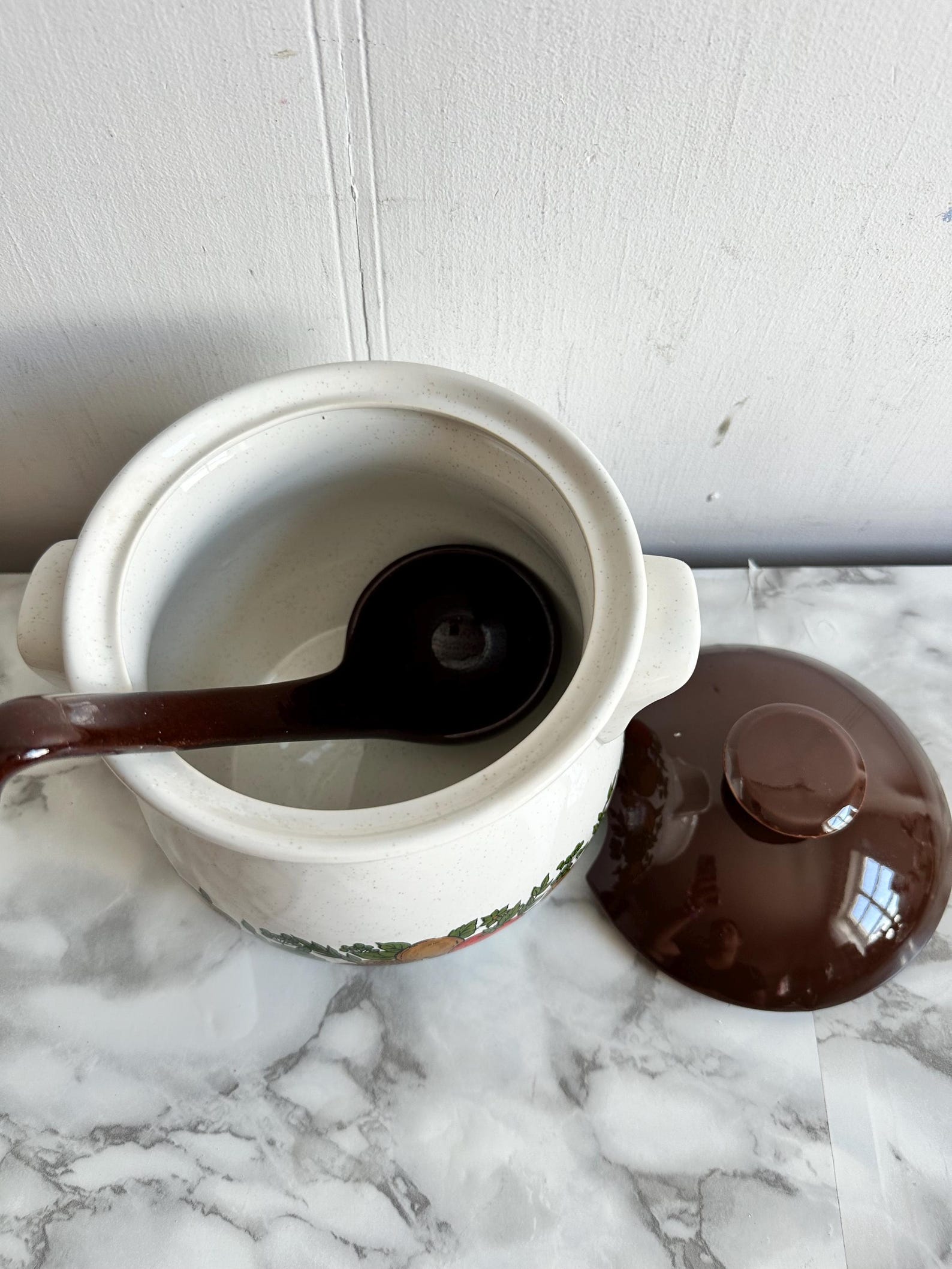 Vintage Soup Tureen Ladle Ceramic Hot Dish Lidded Bowl ,country Kitchen ...