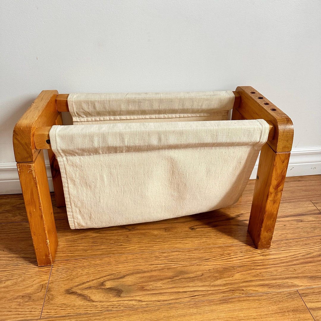 Vintage Retro Wooden Magazine Rack - Wooden Floor Magazine Rack ...