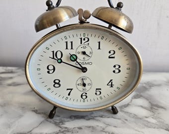 Vintage Germany Twin Bell Mechanical Alarm Clock , Peter 1960s - Etsy