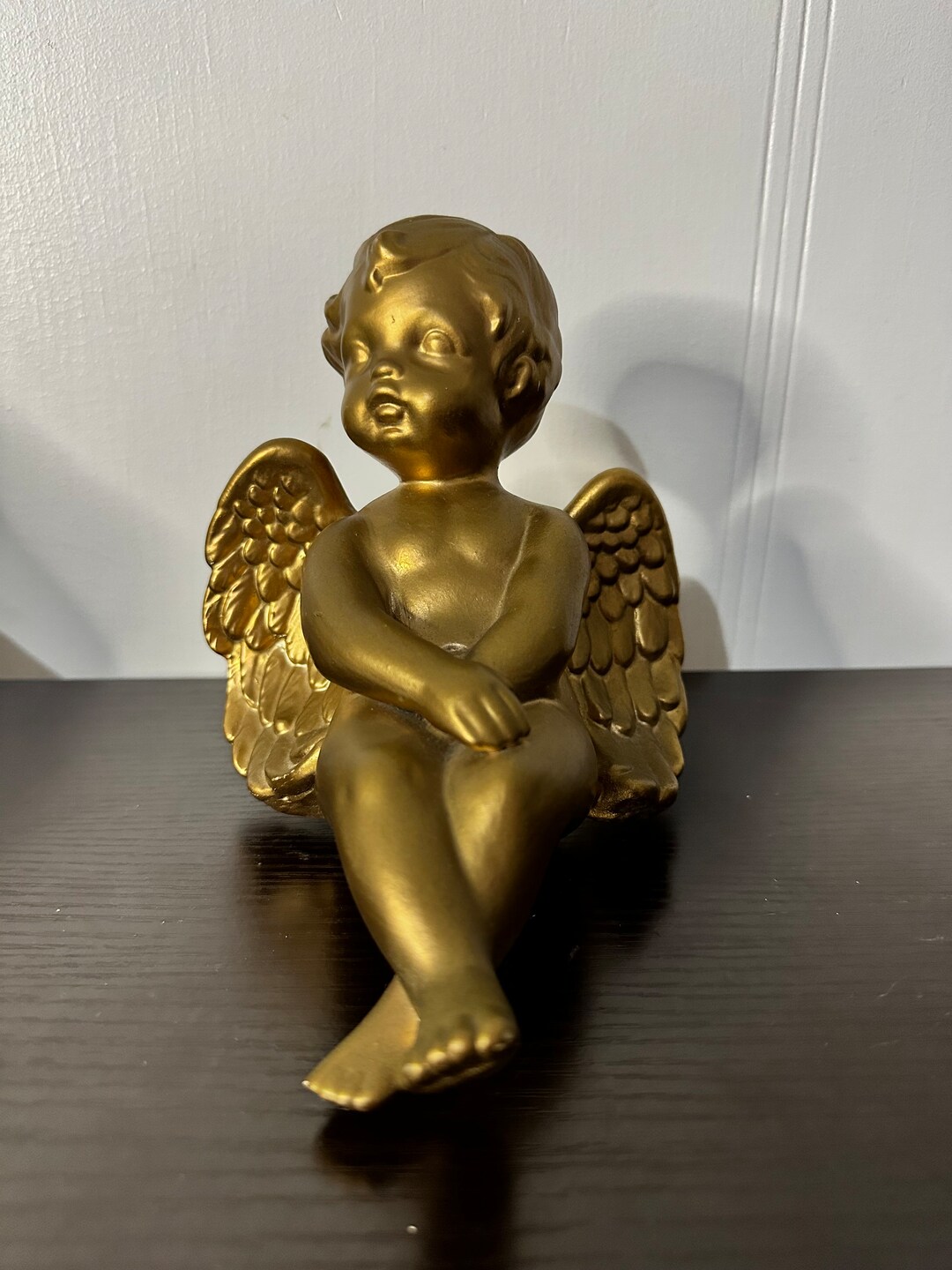 Vintage Ceramic Caffco,cherub Gold Angels Figurines Pair Gold. - Etsy