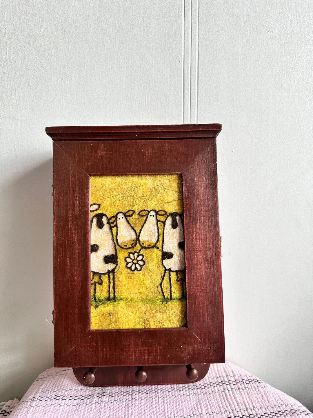 Vintage Key Box for Wall Wooden Key Holder Wall Key Holder Wall Mounted ...