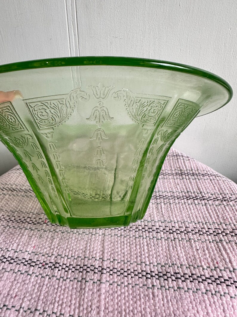 Vintage Hocking Glass, Princess Pattern, Green Depression Glass ...