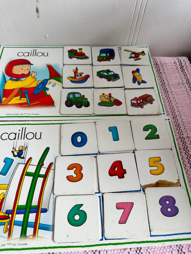 Vintage Caillou Memory Game - Etsy