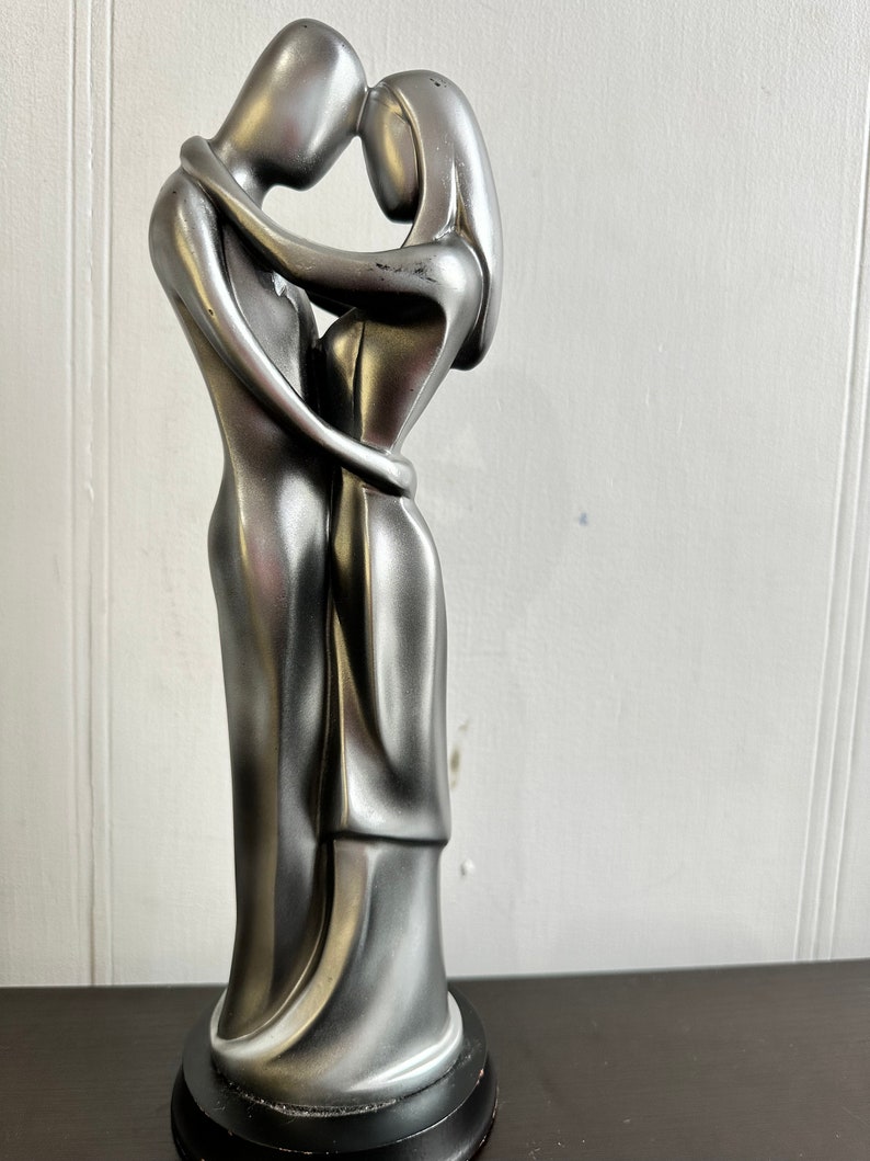 Vintage Silver Loving Couple Statues Set of 2 . - Etsy