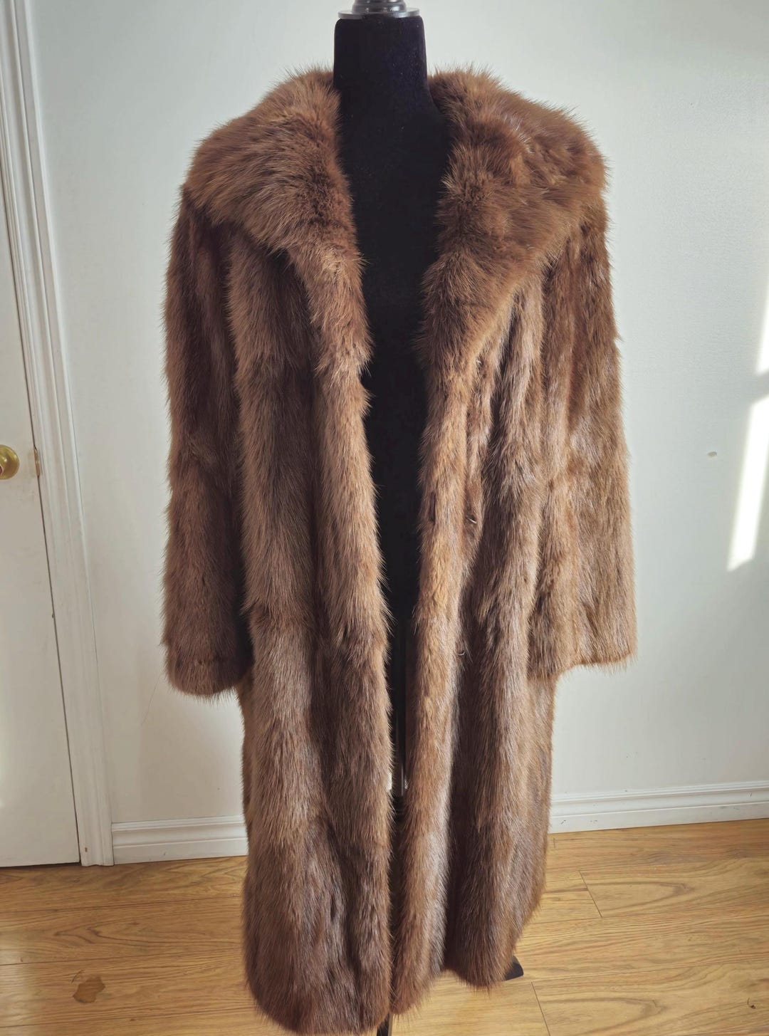 Vintage Light Brown Fur Coat, Mink Coat, Real Fur Coat, Vintage Mink ...
