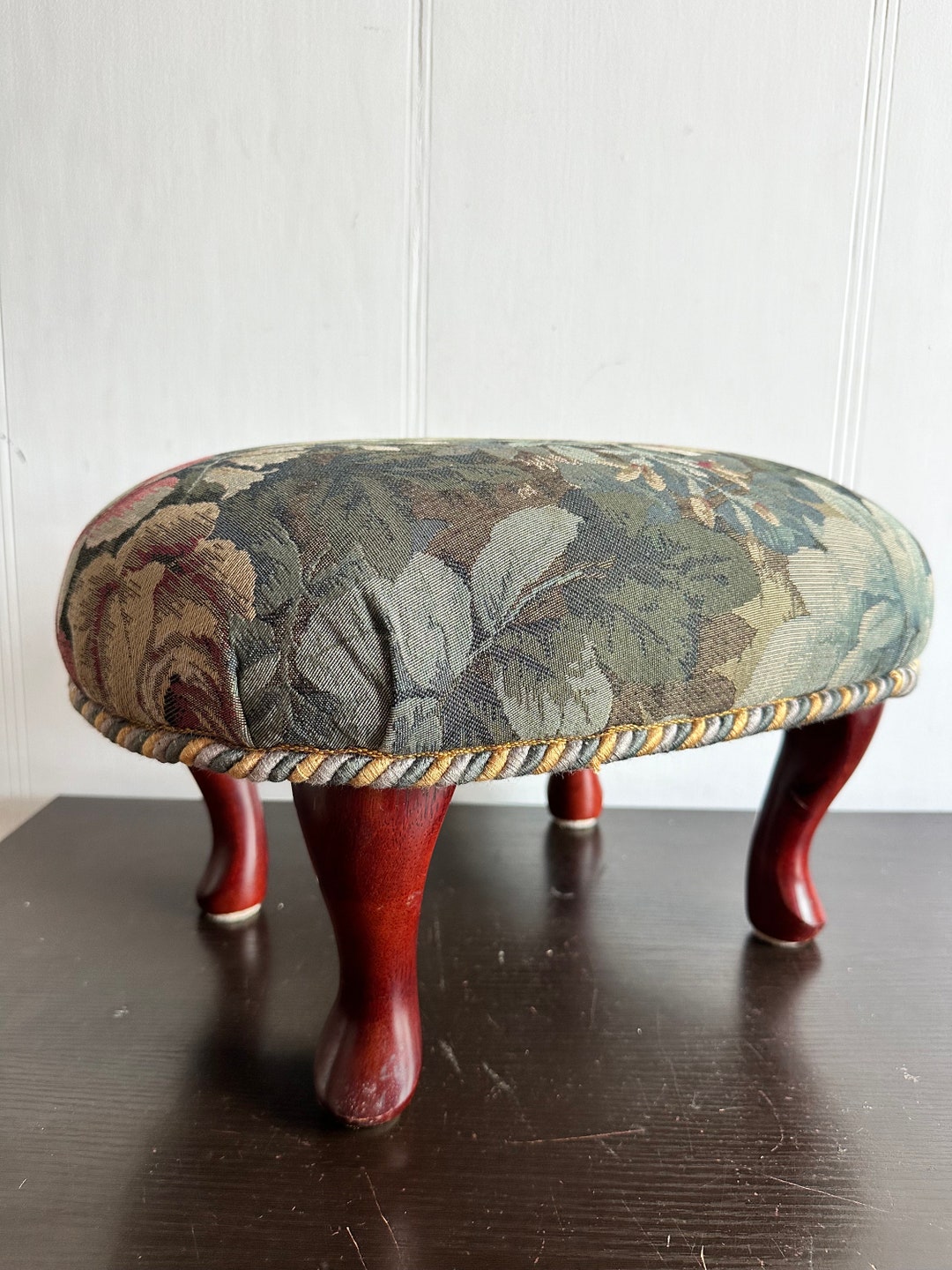 Vintage Under Desk Studded Footstool, Foot Rest Coaster, MCM Home ...