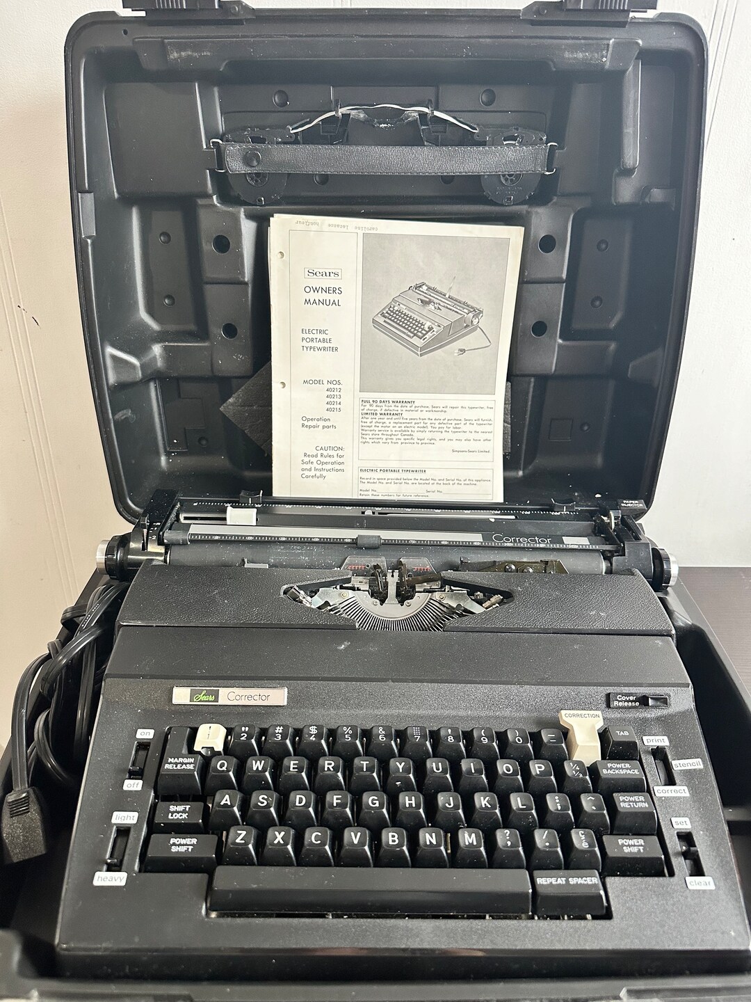 Vintage Sears Corrector Typewriter Word Processor Electric Portable ...