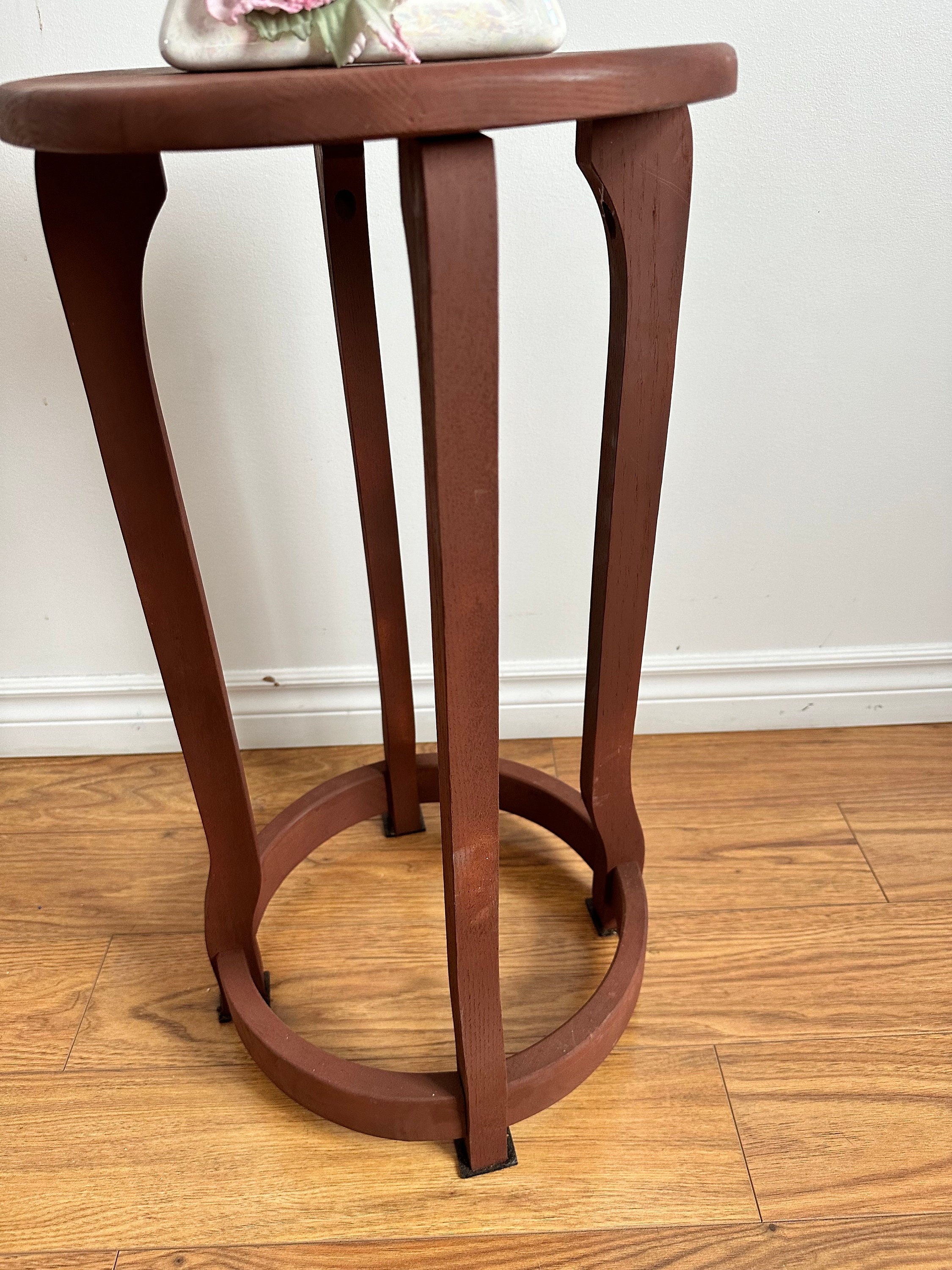 Vintage Round Table, Round End Table, Table, Chair Table, Small Coffee ...