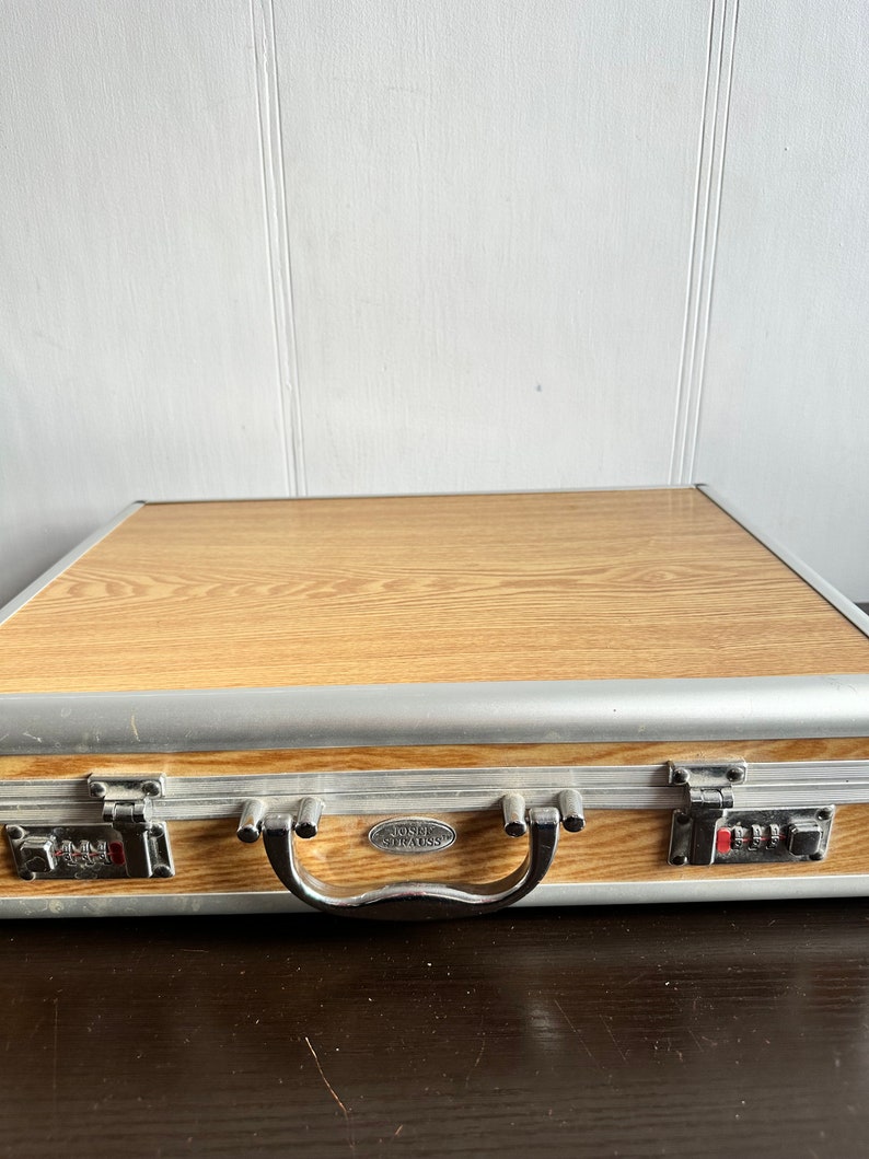 Vintage Hard-shell Briefcase Silver Accents, Brown Attache, Laptop ...