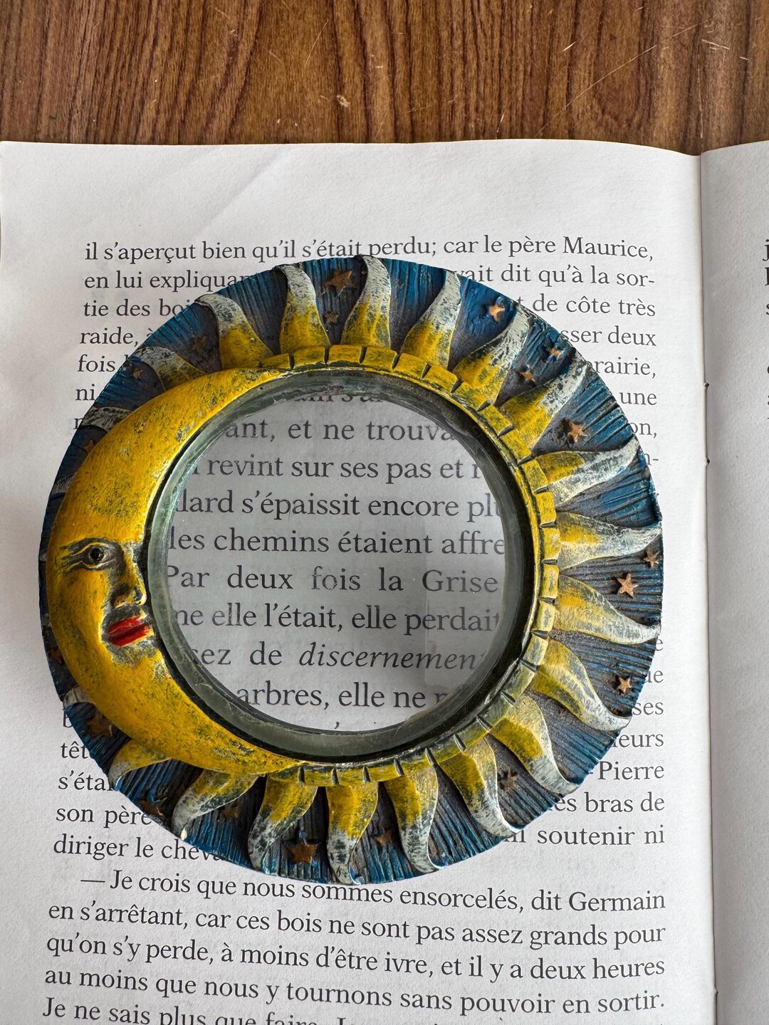 Vintage Rare Sun and Moon Celestial Magnifying Glass, Great for Reading ...