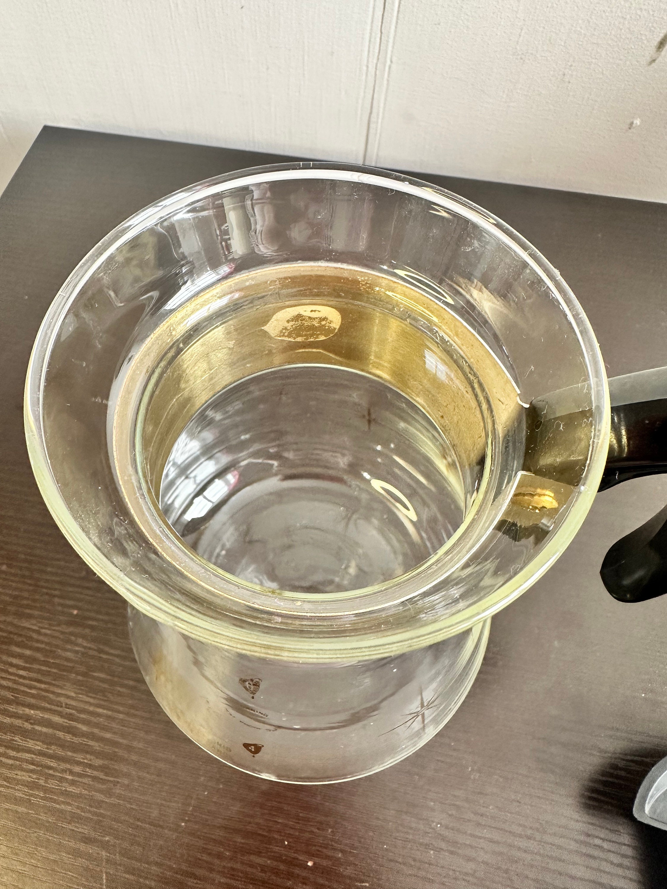 Vintage Pyrex constellation Glass and Gold Atomic Starburst Coffee/tea ...