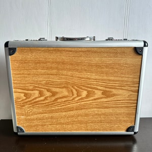 Vintage Hard-shell Briefcase Silver Accents, Brown Attache, Laptop ...