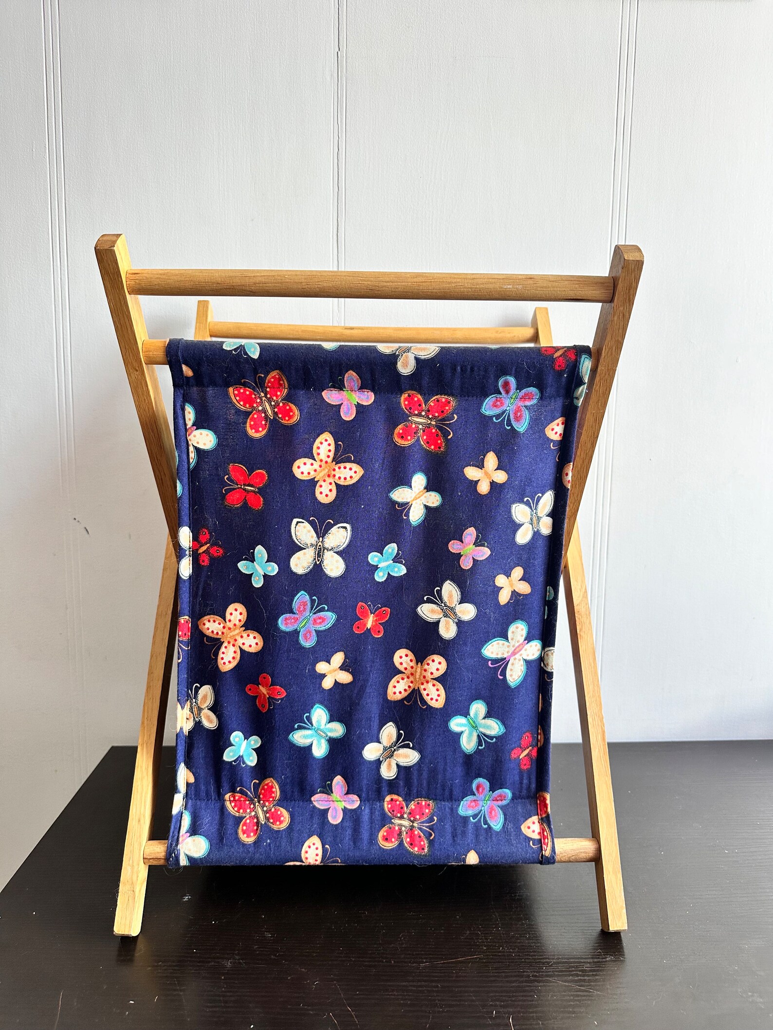 Vintage Foldable Yarn Caddy, Storage Organizer, Knitting Basket, Yarn ...