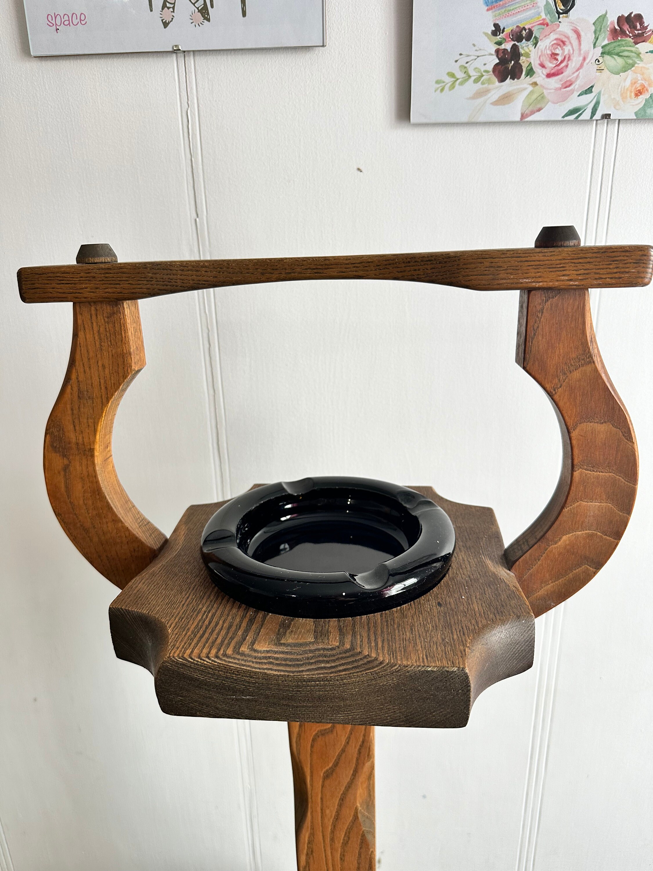 Vintage Art Deco Ashtray Stand, Wooden , 29" Hight,great Shape, MCM. - Etsy