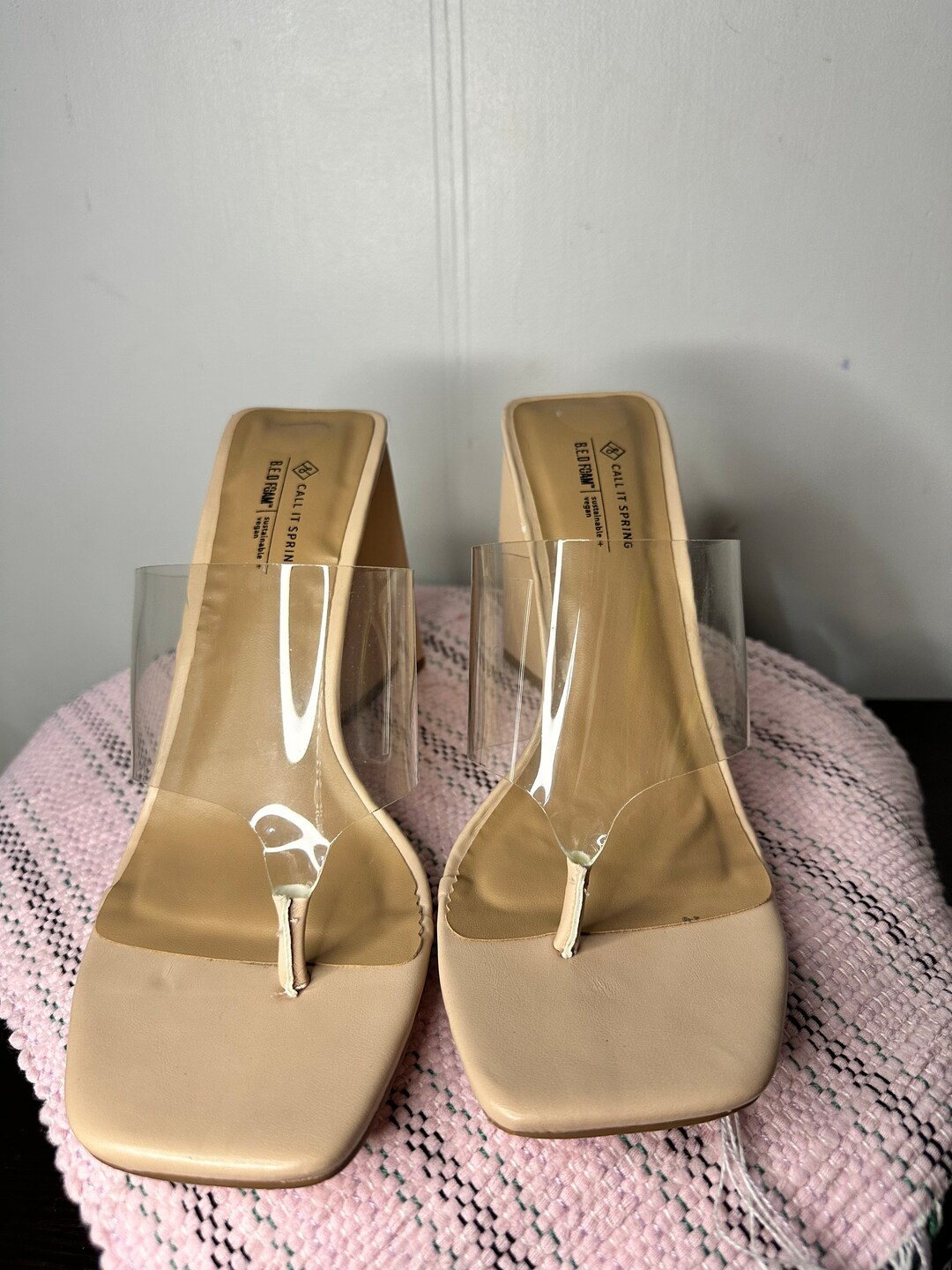 Vintage Women's Transparent High Heels Sandals Vegan Lather,size 9. - Etsy