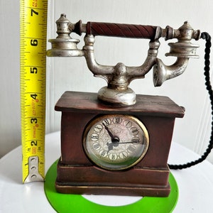 Vintage Clock Telephone Style, Desk Phone. Rotary Telephone. Disc Phone ...