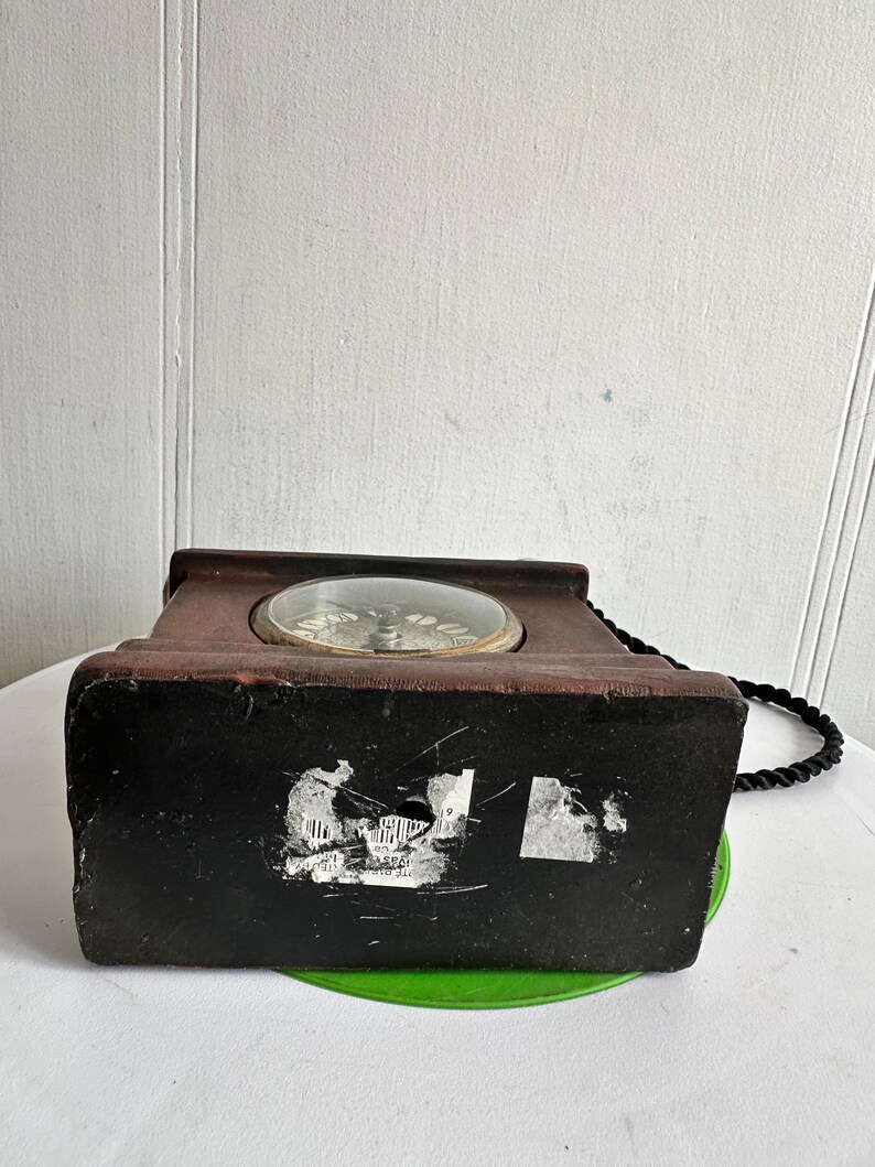 Vintage Clock Telephone Style, Desk Phone. Rotary Telephone. Disc Phone ...