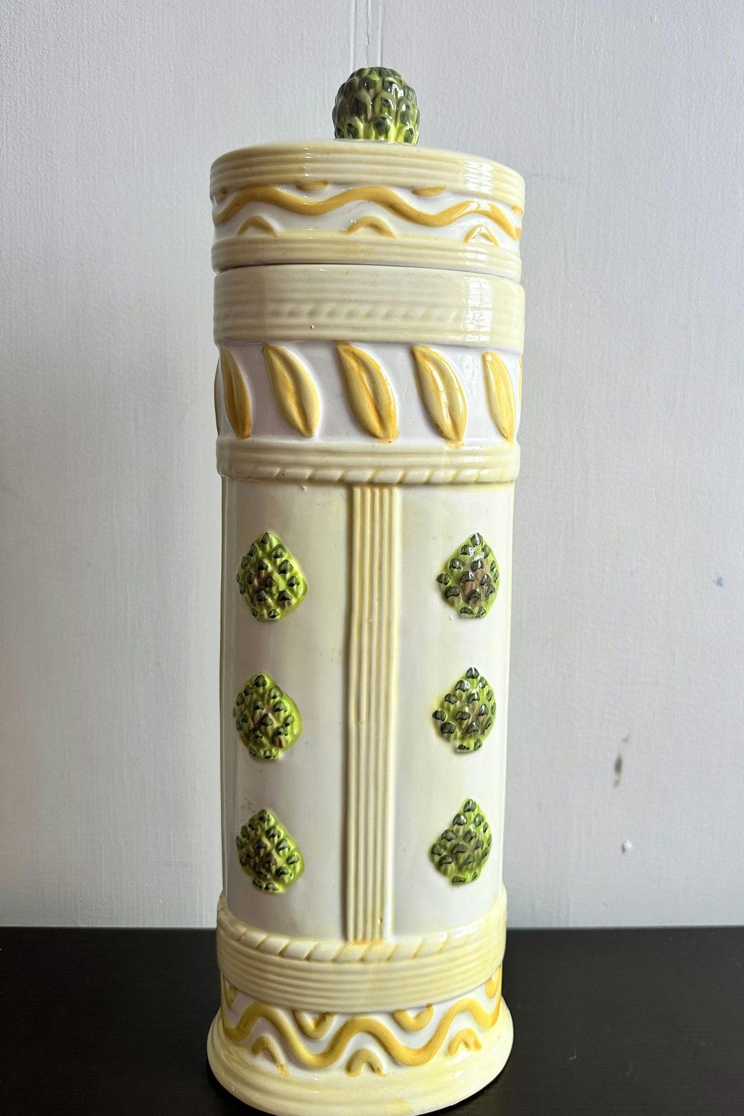 Vintage Ceramic Pasta Spaghetti,grissini Storage Container Kitchen ...