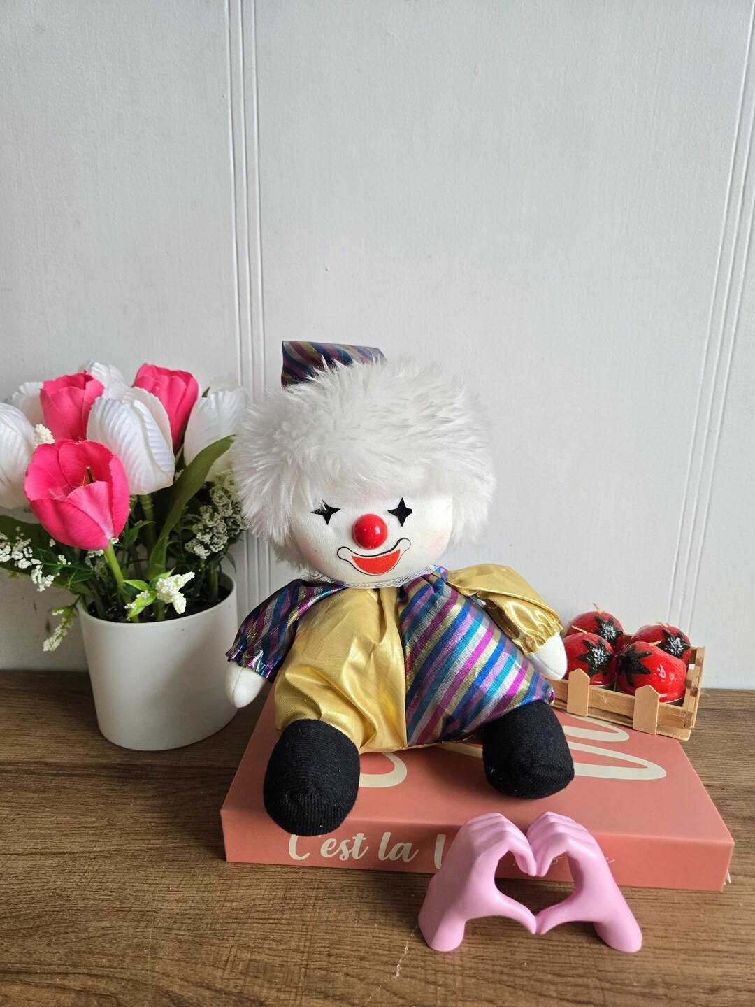 Vintage 80's Potter Musical Wind up Clown Doll With Gold Stripes and ...