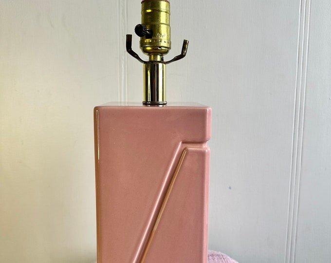 Vintage Pink Ceramic Lamp, 80s Lamp, Pink Lamp. - Etsy