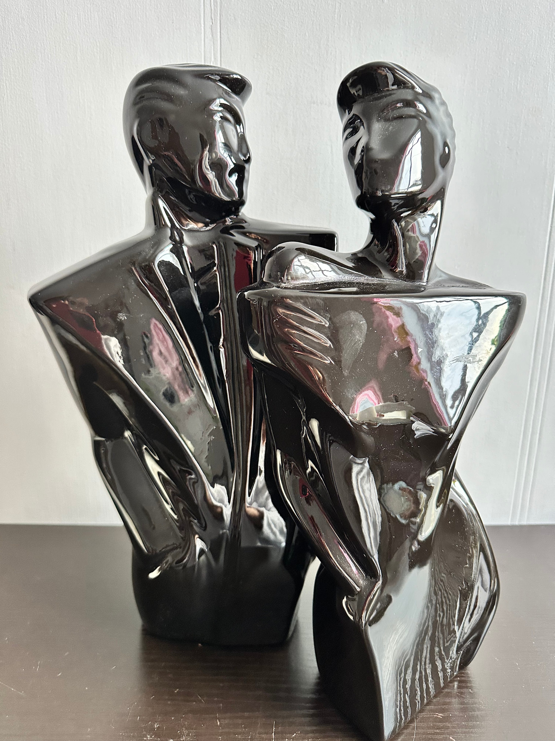 Vintage 80s Lindsey B Balkweill Style Ceramic Man Woman Memphis Style ...