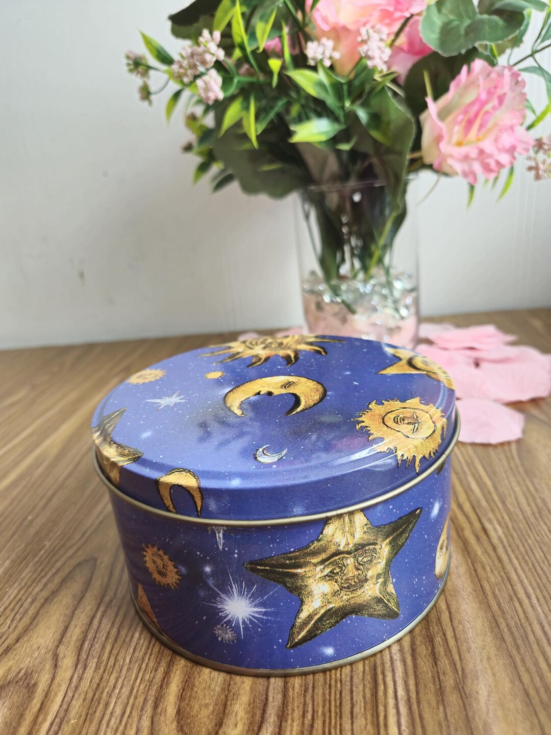 Vintage Retro 90s Moon and Sun Metal Box Boho Decor, Zodiac, Astrology ...
