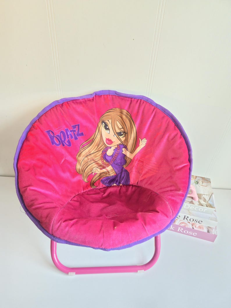 Vintage GIRLS Bratz Yasmin Sasha Jade Foldable Saucer Pink Purple Child ...