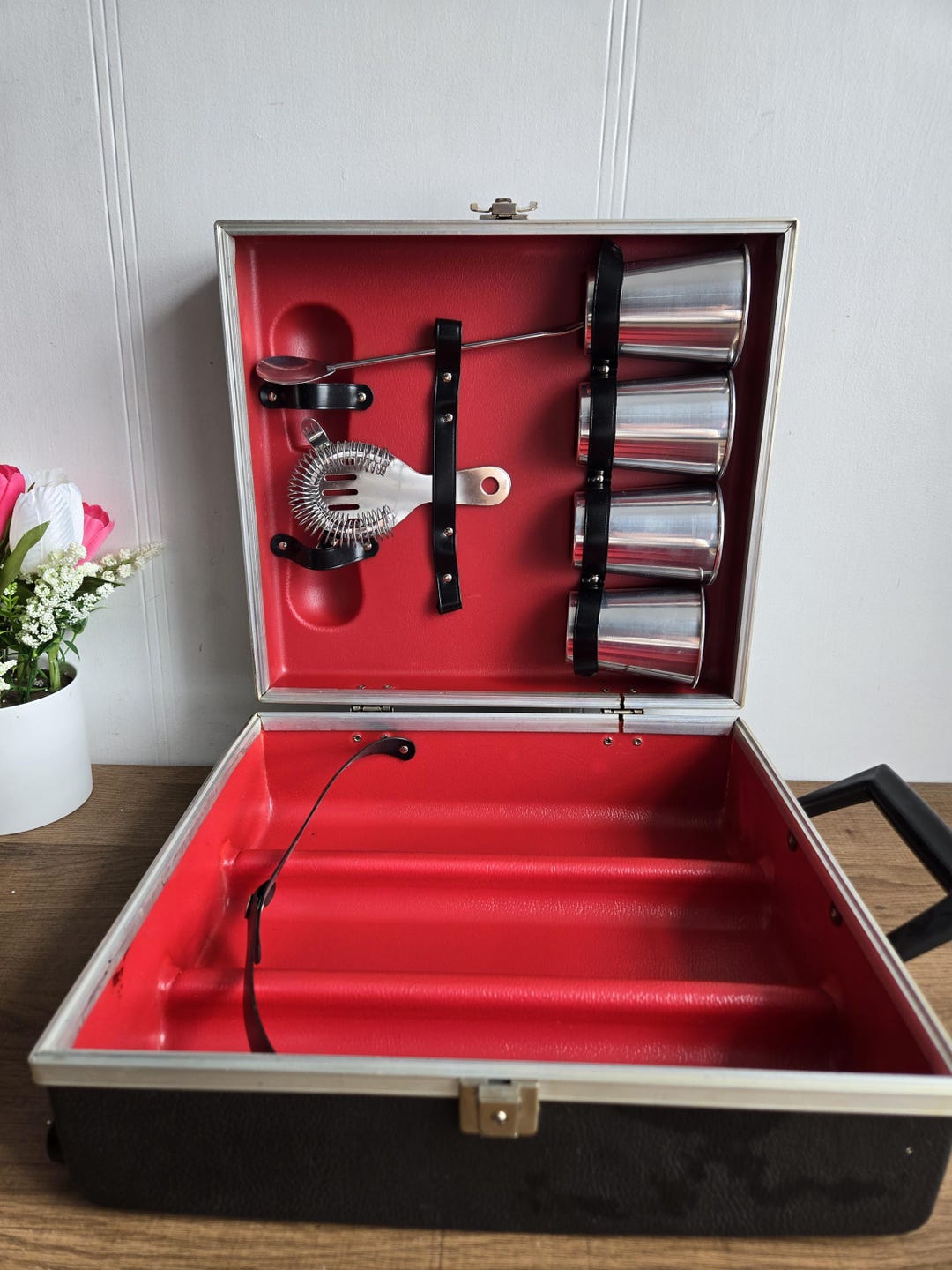 Vintage MCM Travel Bar Caddy, Travel Bar, Portable Bar, Bar Suitcase - Etsy
