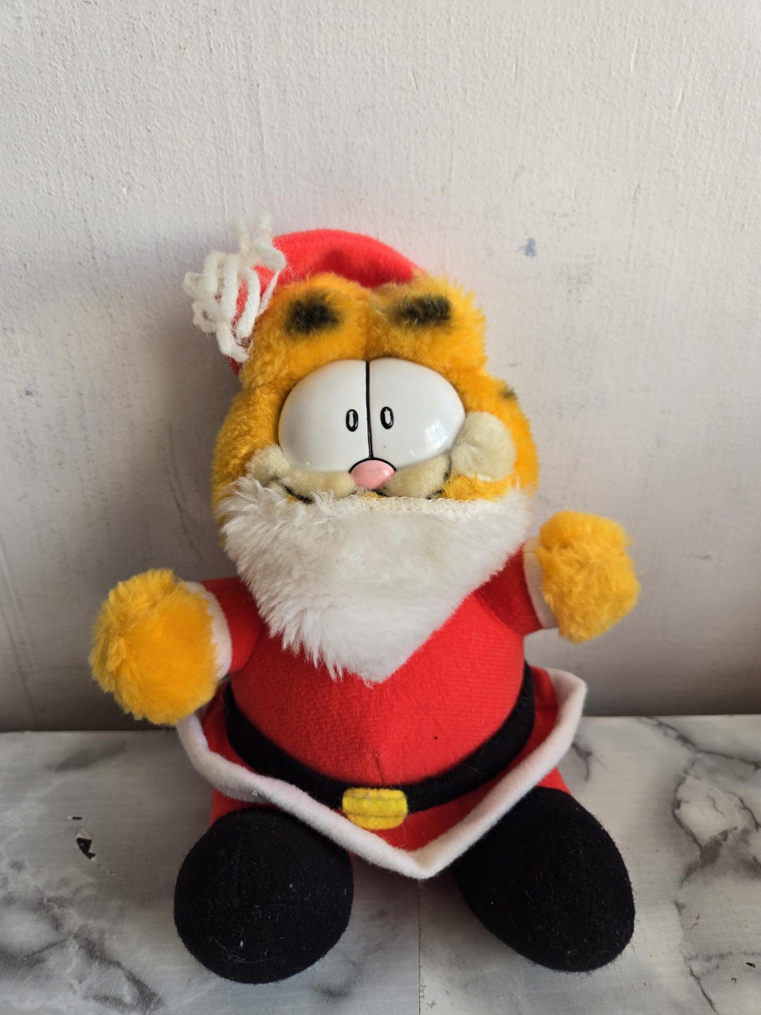 Vintage Garfield Santa Plush Doll 80s Mcdonald's Christmas Toy Toy ...
