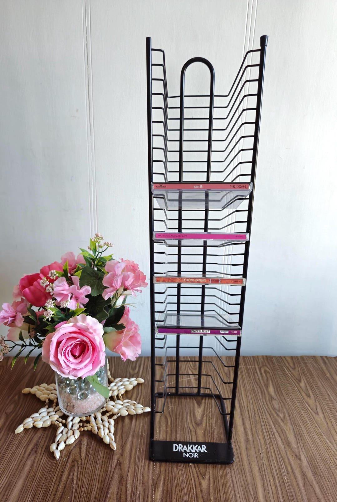 Vintage 1990s Black Wire 46 CD Compact Disc Storage Rack - Etsy