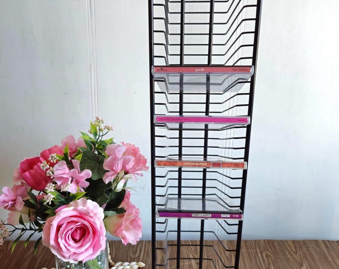 Vintage 1990s Black Wire 46 CD Compact Disc Storage Rack - Etsy