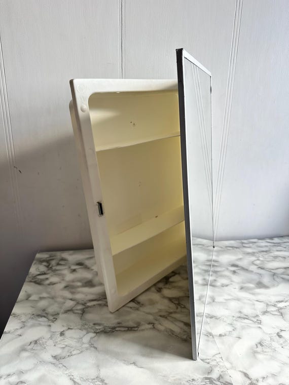 Vintage Medicine Cabinet With Mirror Plastic 60s Bathroom Decor Etsy