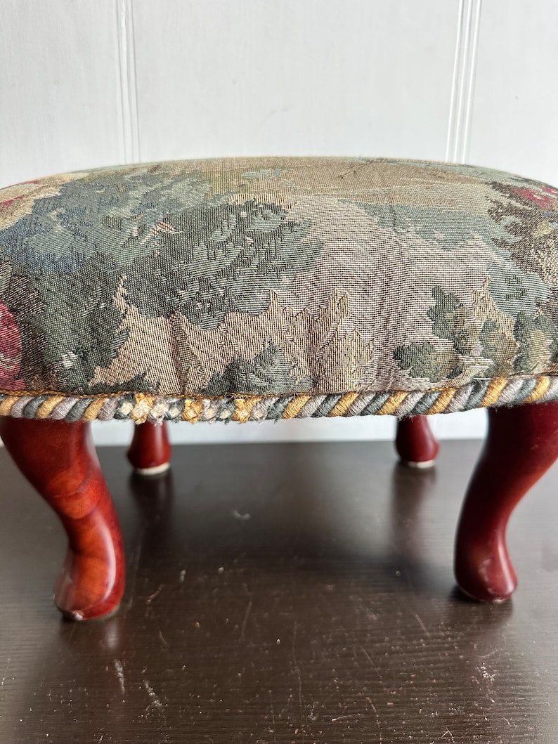 Vintage Under Desk Studded Footstool, Foot Rest Coaster, MCM Home ...