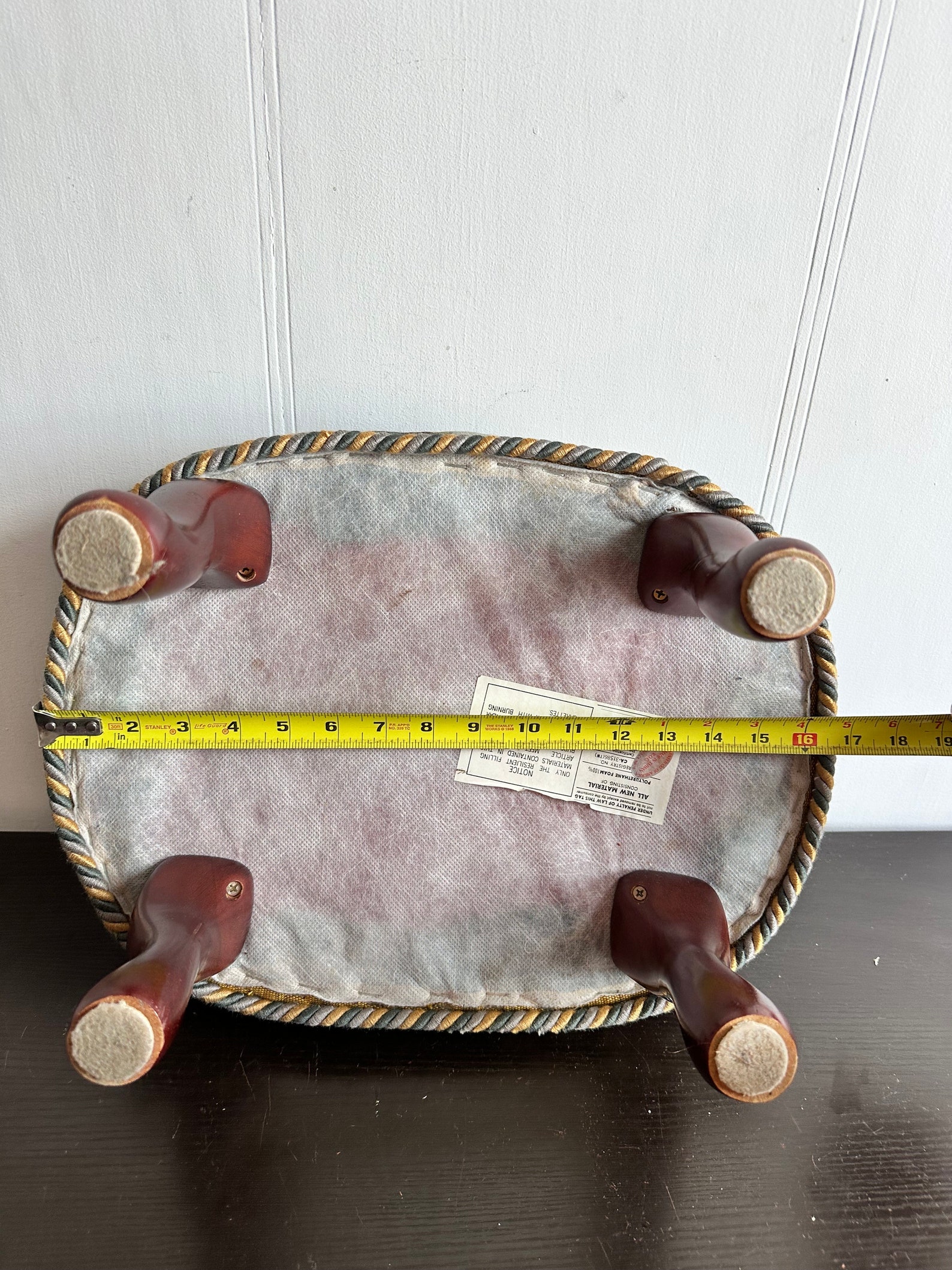 Vintage Under Desk Studded Footstool, Foot Rest Coaster, MCM Home ...
