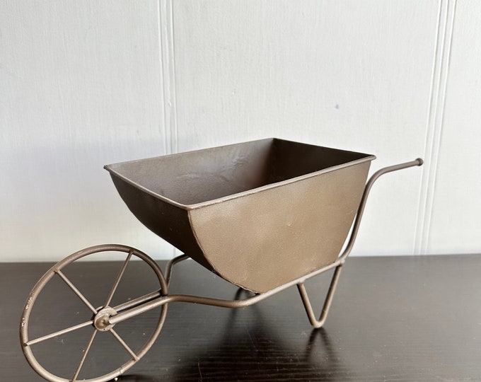 Vintage Mini Wheelbarrow , Cart ,garden , Wagon , Garage ,shed , Yard ...