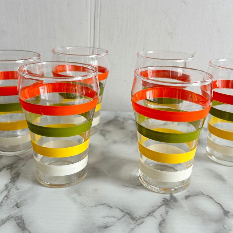 Striped Glasses - Etsy