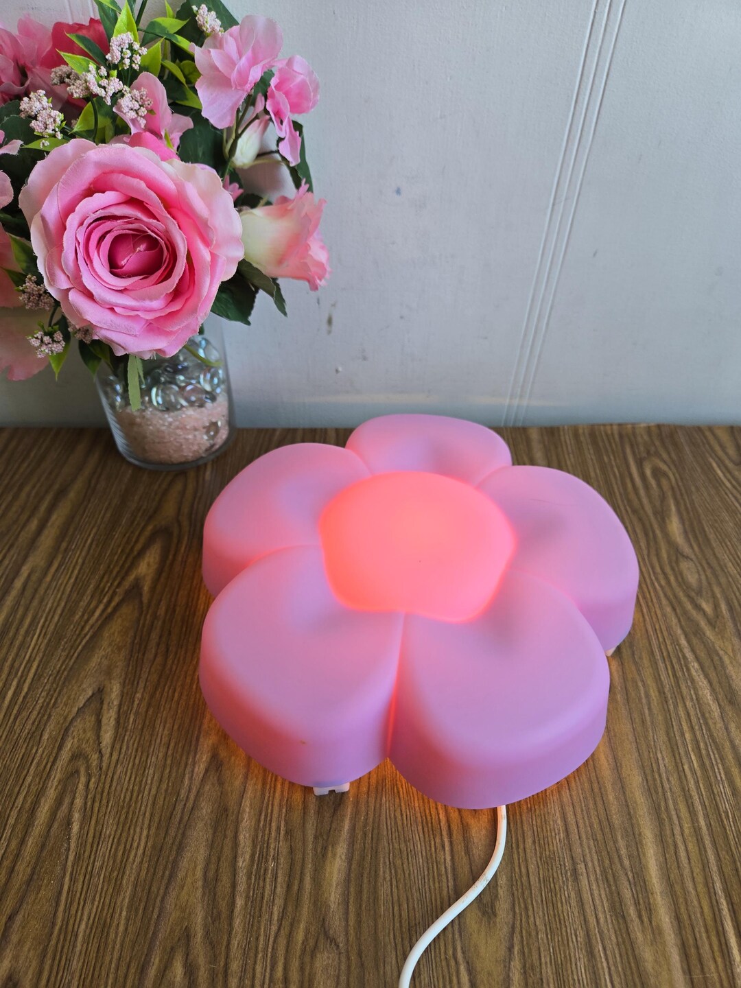 Vintage IKEA UPPLYST Flower Lilac Led Wall Lamp . - Etsy