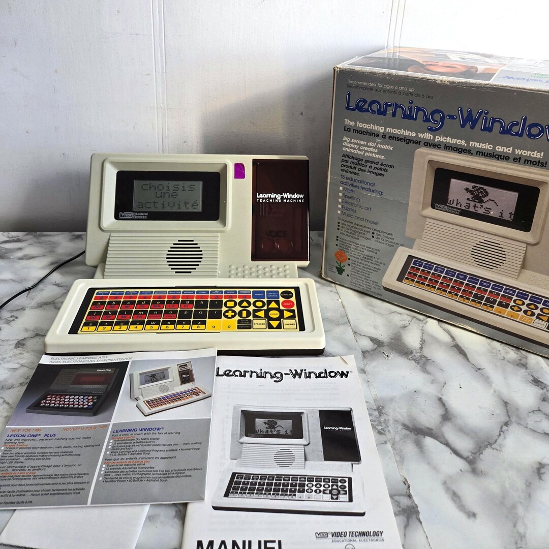 Vintage Retro 1985 V-tech Learning Window Teaching Machine With Voice ...