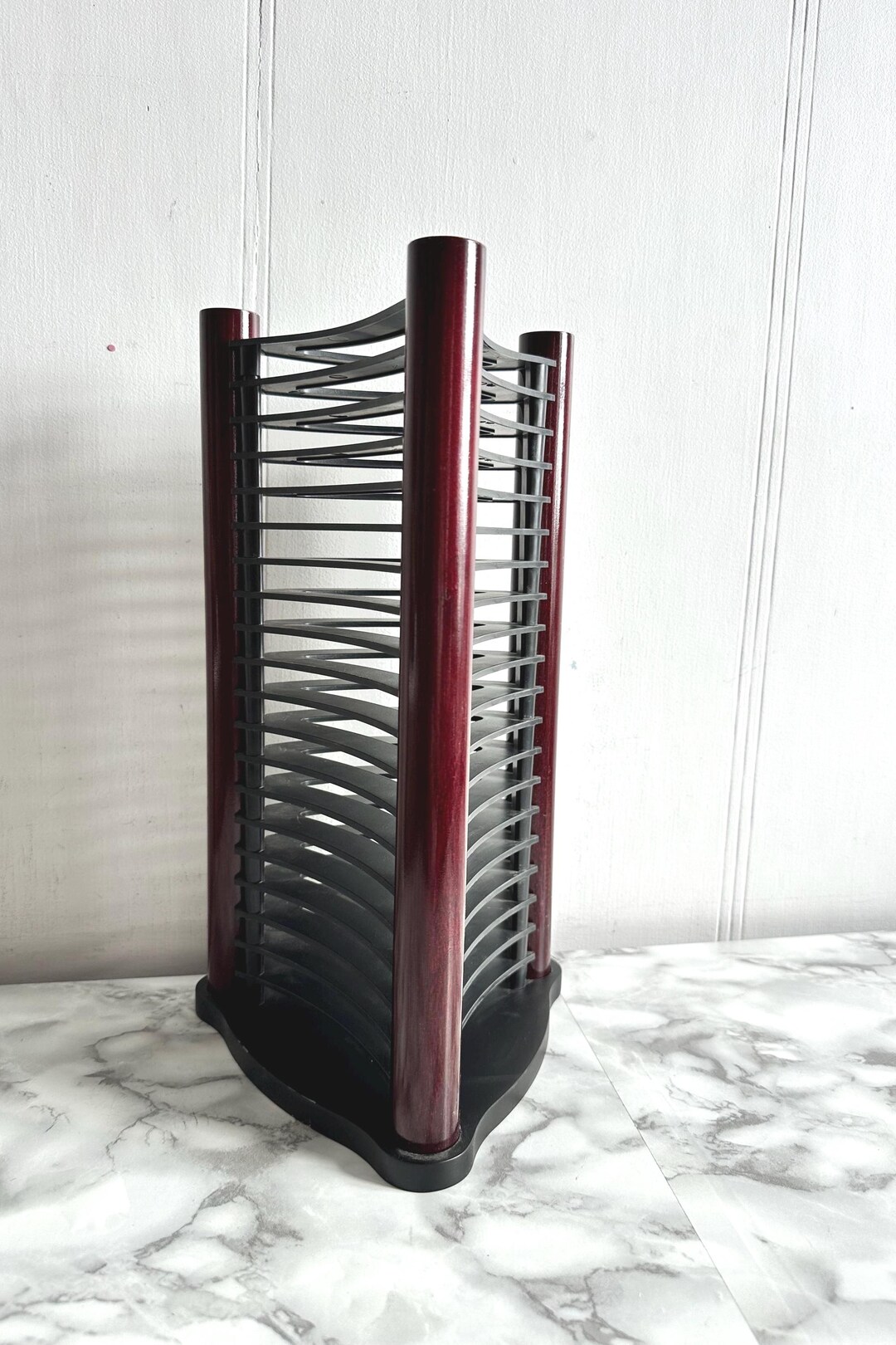 Vintage CD Holder, CD Holder, 80s Shelf, Wooden CD Column, Designer ...