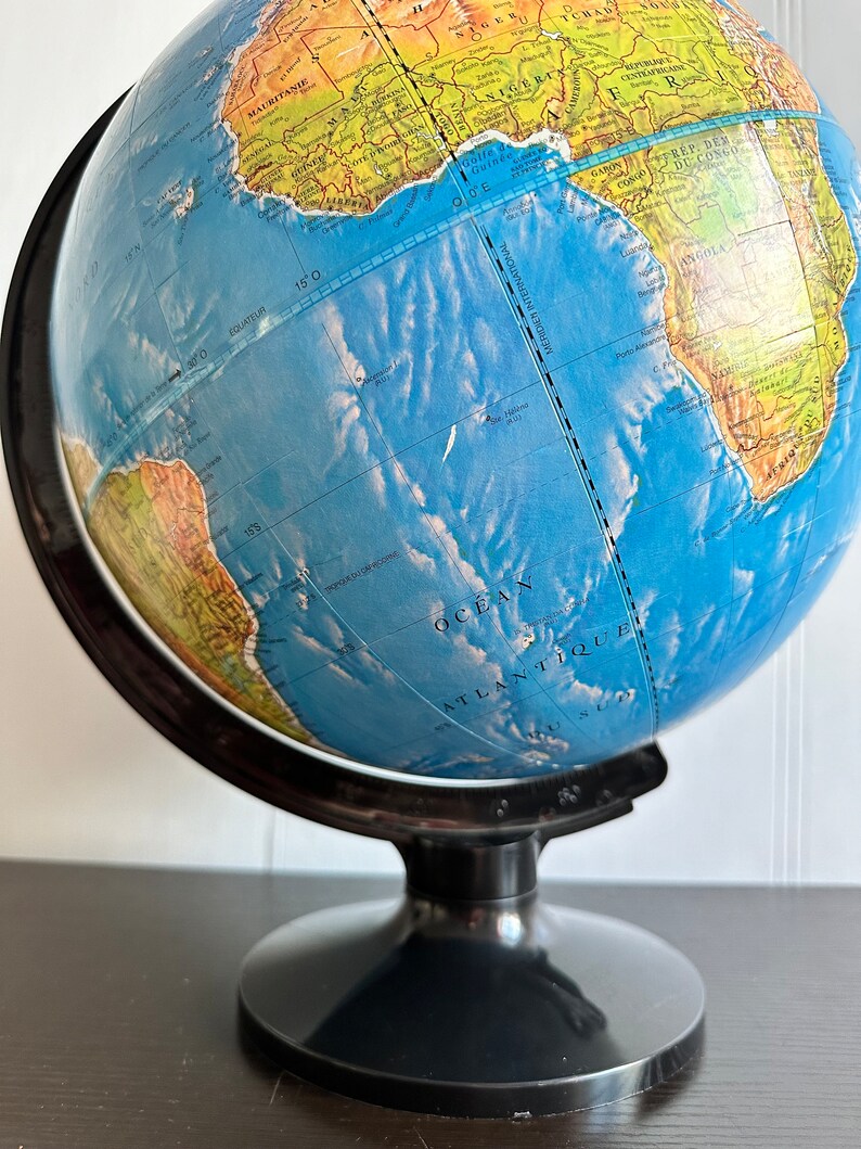 Vintage Globe ENVIRON-SPHERE World Globe With Blue Plastic Axis and ...