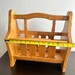 Vintage Wooden Newspaper Rack MCM Home Organization Floor Magazine Rack ...