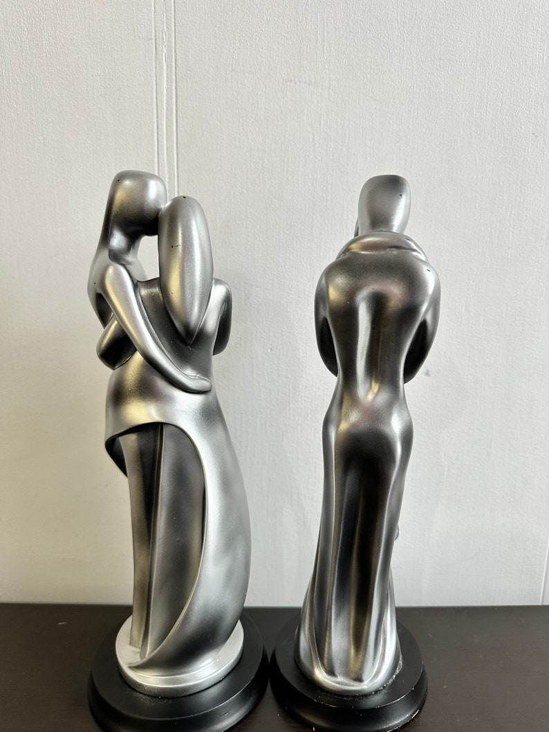 Vintage Silver Loving Couple Statues Set of 2 . - Etsy