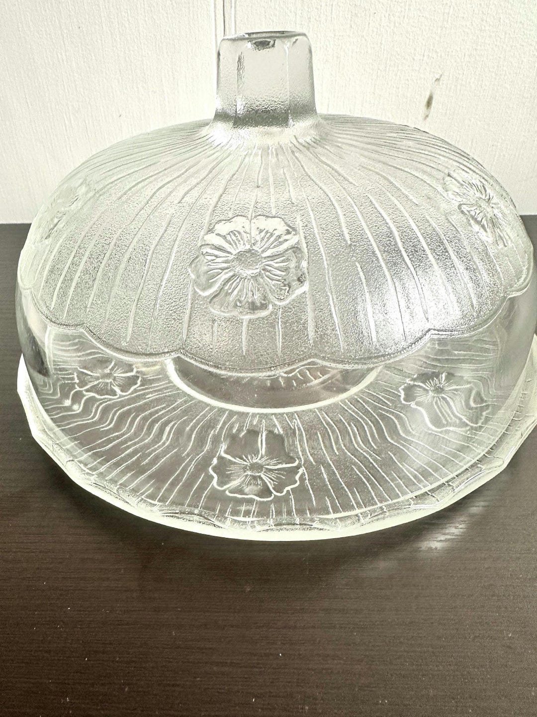 Vintage Glass Bell With Plate, Pastry, Vintage Presentation, Cake or ...